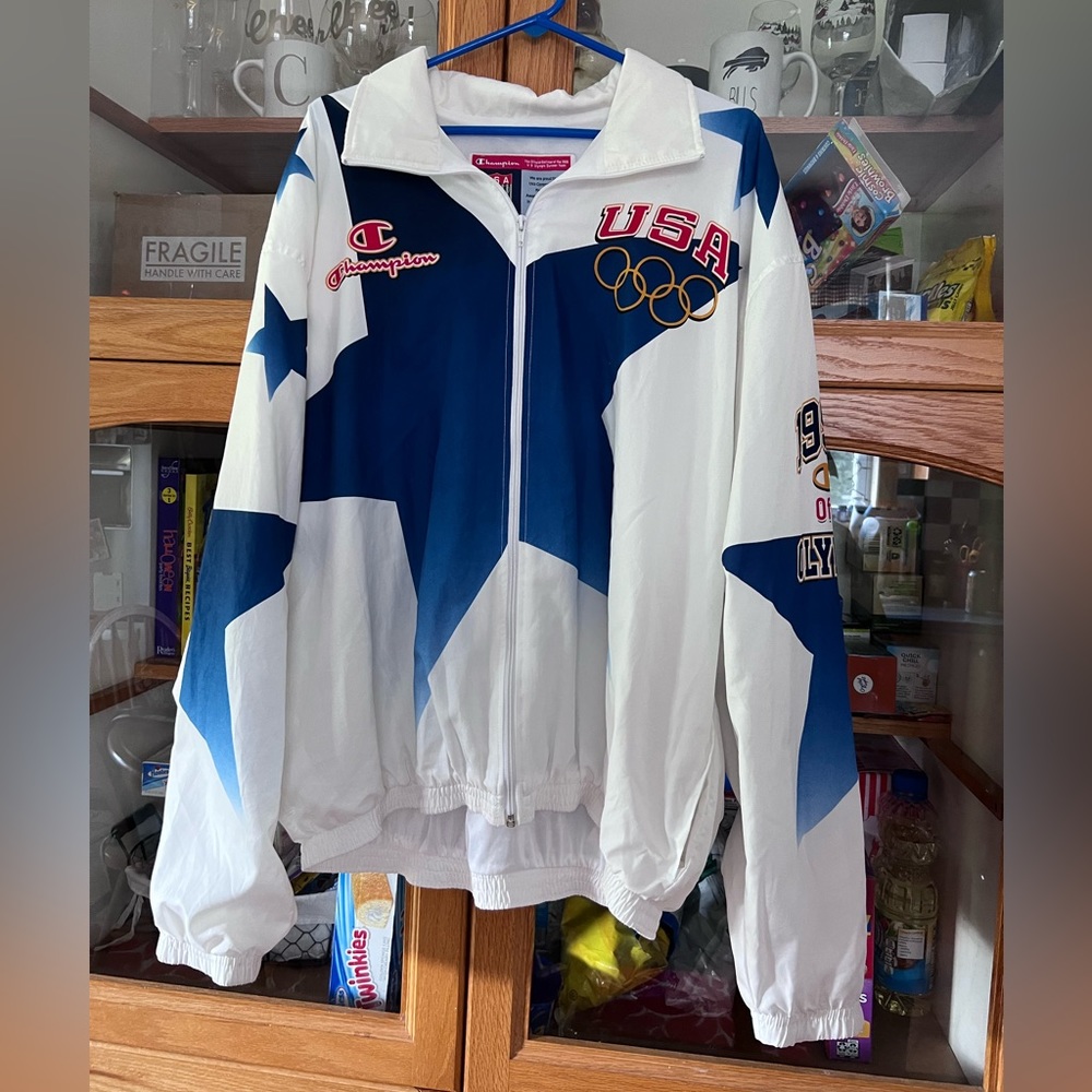 Vintage 1996 Champion Usa Olympic Jacket Windbreaker … - Gem